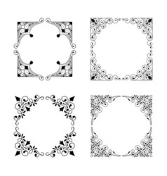 Decorative square frame vintage style Royalty Free Vector