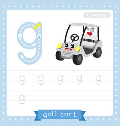 Letter g uppercase and lowercase tracing practice Vector Image