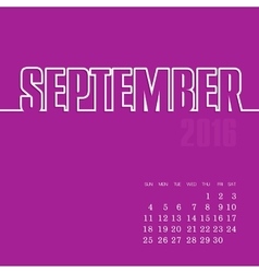 Simple 2016 year calendar Royalty Free Vector Image