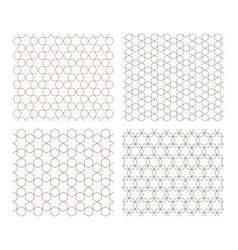 Set of chinese moon cake pattern on white Vector Image