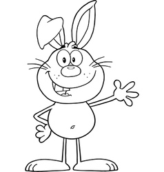 Happy cartoon rabbit Royalty Free Vector Image