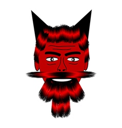 Red devil face Royalty Free Vector Image - VectorStock