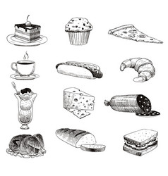 Kitchen equipment sketch Royalty Free Vector Image