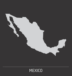 Mexico gray map Royalty Free Vector Image - VectorStock