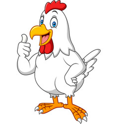 Cartoon happy number four giving thumbs up Vector Image