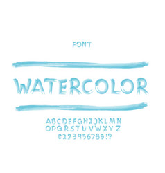 Ice font cold letters transparent blue alphabet Vector Image