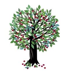 Cherry tree Royalty Free Vector Image - VectorStock