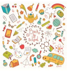 Freehand drawing back to school Royalty Free Vector Image