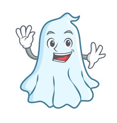 Police cute ghost character cartoon Royalty Free Vector