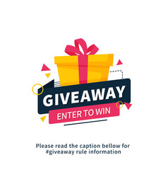 Neon sign giveaway on brick wall background Vector Image