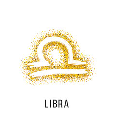 Scorpio gold glitter zodiac sign Royalty Free Vector Image