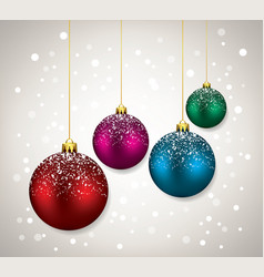 Red christmas balls with different patterns Vector Image