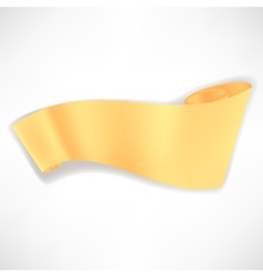 Blue ribbon banner satin glossy bow blank design Vector Image