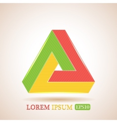 Abstract symbol impossible object triangle Vector Image