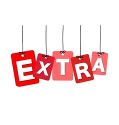 Colorful hanging cardboard tags - promo Royalty Free Vector