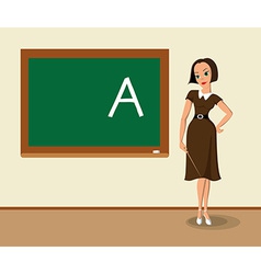 Math professor at the blackboard Royalty Free Vector Image