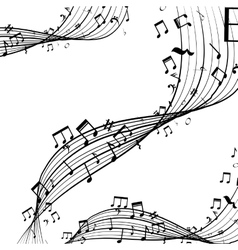 Music notes on stave Royalty Free Vector Image