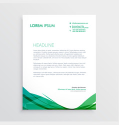 A4 size green letterhead template Royalty Free Vector Image
