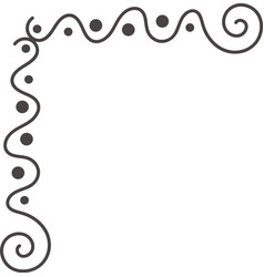 Corner border calligraphy line Royalty Free Vector Image