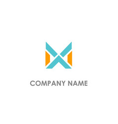 Letter x symbol abstract logo Royalty Free Vector Image