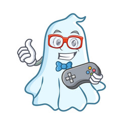 Police cute ghost character cartoon Royalty Free Vector