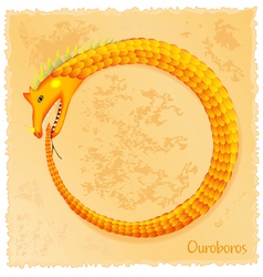 Symbol of ouroboros snake Royalty Free Vector Image