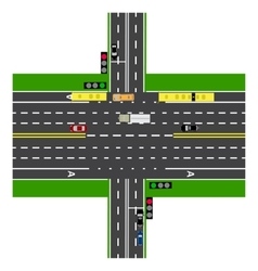 Highway junction Royalty Free Vector Image - VectorStock