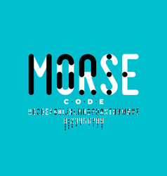 Alphabet with morse code Royalty Free Vector Image