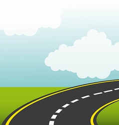 Highway roadmap with pins car road direction gps Vector Image
