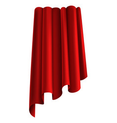 Red cape realistic draped scarlet cloak drapery Vector Image