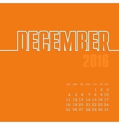 Simple 2016 year calendar Royalty Free Vector Image