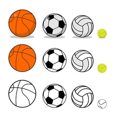 Collection of sports balls Royalty Free Vector Image