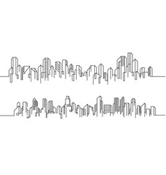 India skyline country buildings linear art Vector Image