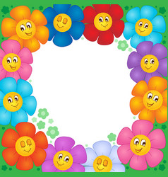 Cartoon flowers collection 4 Royalty Free Vector Image