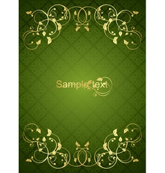 Green background a frame Royalty Free Vector Image