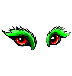 Cartoon eyes devil eyeballs of beast Royalty Free Vector