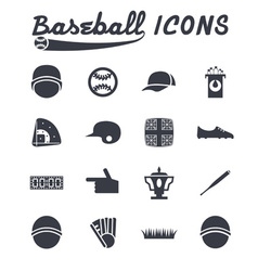 Icons baseball team Royalty Free Vector Image - VectorStock