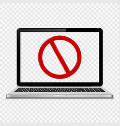 No sign isolated on transparent background Vector Image