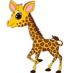 Cute giraffe cartoon Royalty Free Vector Image