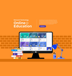 Online language courses Royalty Free Vector Image