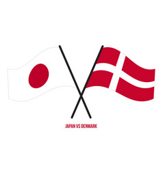 Nepal and japan flags crossed waving flat Vector Image