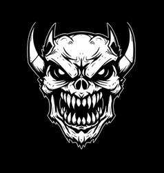 Hooded skull hacker logo concept Royalty Free Vector Image