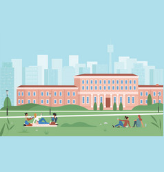 Building university science college campus Vector Image