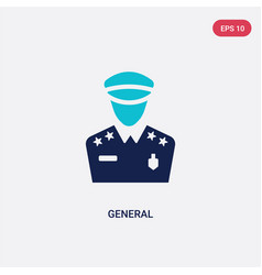 General army cartoon character with salute hand Vector Image