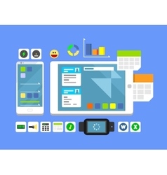 Responsive layout vertical display mobile phone Vector Image