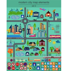 Cartoon city map Royalty Free Vector Image - VectorStock