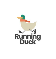 Little duck cartoon logo icon Royalty Free Vector Image