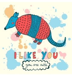 Beautiful thank you card Royalty Free Vector Image