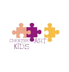 Kids creative class template promotional logo set Vector Image