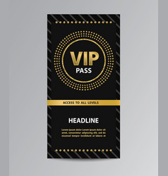 Vip banners premium invitation card with golden Vector Image